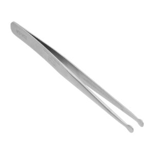 tehaux round tip tweezers, stainless steel tweezers eyebrow hair removal tweezers stamp tweezers multifunctional tweezers for jewelry crafts stamp