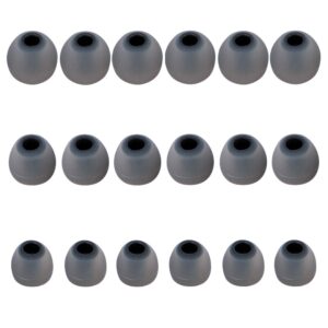 dmzhy 9 pairs earbud tips replacement earbud tips earbud replacement tips ear bud replacement pieces silicone earbud covers fit for in-ear headphones(inner hole from 3.8mm-5.1mm earphones) sml black