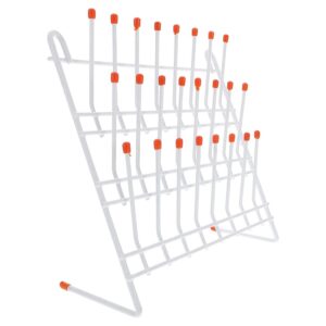 viupolsor lab drying rack 24 pegs lab glassware rack wire glassware drying rack wall mount/freestanding lab glass drying rack