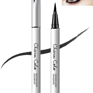 Lysdefeu Black Matte Liquid Eyeliner Pencil, Waterproof, Pigmented, Smudge-proof, Long Lasting, 24H Colors, Ideal for All Eye Shapes for Women