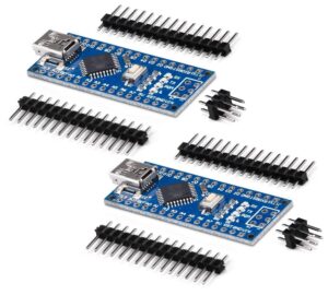 2-pack nano board, aideepen v3.0 nano atmega328p ch-340 development board without cable mini usb port with 30 pin headers pin unsoldered