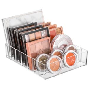 twutgayw eyeshadow palette organizer, acrylic clear make up organizers and storage holder, cosmetics makeup drawer organizer for vanity bedroom 7 section bpa free vanity organizers and storage