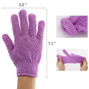 BTYMS 24 Pcs Shower Exfoliating Gloves Hand Exfoliating Glove Body Scrubber Loofah Washing Gloves for Shower, Spa, Massage and Body Scrubs, Dead Skin Cell Remover