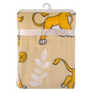 Disney Lion King Tan, Beige and White Simba Super Soft Baby Blanket