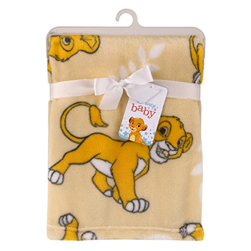 Disney Lion King Tan, Beige and White Simba Super Soft Baby Blanket