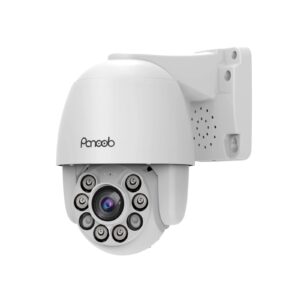 panoob 6mp ptz outdoor camera, 355° pan 90° tilt 5x optical zoom poe ip security cams, ai human vehicle detection, 2.7-13.5mm lens, 328ftir night vision, two way talk, support 256gb sdcard, pt16a-6mz