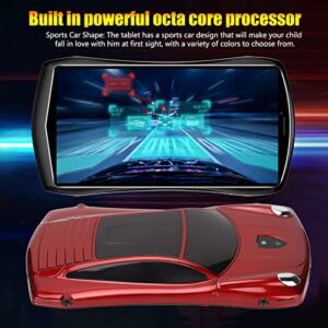 7 Inch Kids Tablet, 2G RAM 32G ROM Sports Car Shape Octa Core Processor 5G WiFi Dual Band Children Tablet for Travel for Home (US Plug)