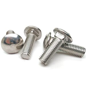 (5 pcs) 201 stainless steel small head carriage bolt, for mechanical and electrical and other metal devices m6x60mm.