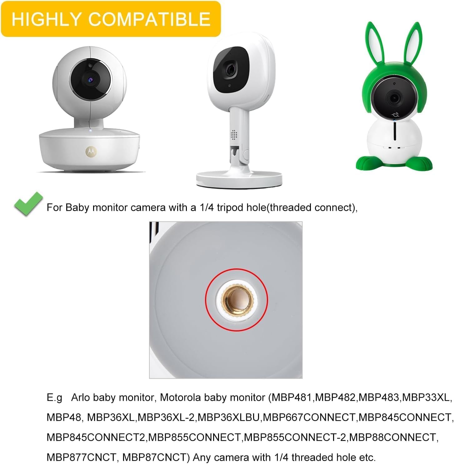 LeReve Low EMF 5" HD Baby Monitor with 2 Cameras, Auto Noise Reduction, Smart Baby Cry Detection, No WiFi, 20 Days Battery Life, 2-Way Talk, Lull + LeReve Twist Mount for LeReve LRX-5 & 52