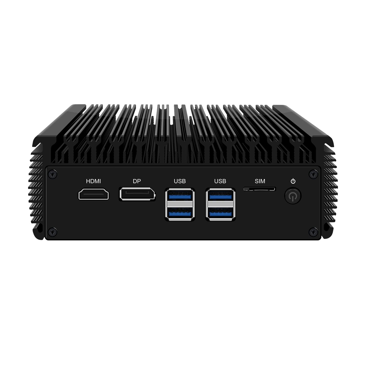 Micro Firewall Appliance, Mini PC, VPN, Router PC, Intel Celeron J4125, HUNSN RJ15, AES-NI, 4 x Intel 2.5GbE I226-V LAN, HDMI, DP, SIM Slot, Barebone, NO RAM, NO Storage, NO System