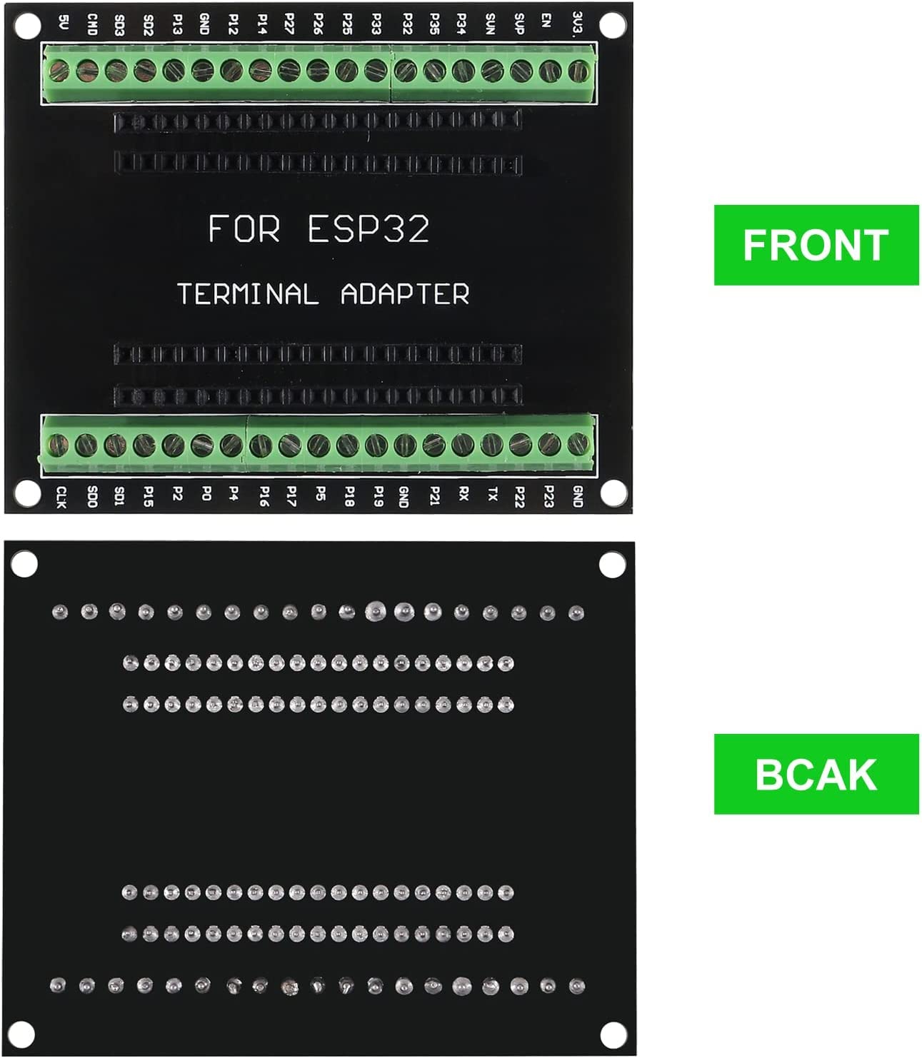 Adeept 2PCS ESP32 Breakout Board GPIO 1 into 2 Compatible with 38 Pins ESP32S ESP32 Development Board ESP-WROOM-32