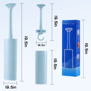 WISHFORU Double-Side Tongue Scraper, Tongue Brush and Cleaner for Men and Women- 4 Pack