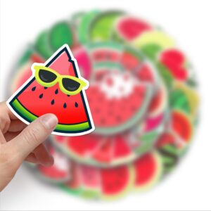 Watermelon Stickers, 50PCs Pack, Cute Fruits Aesthetic Stickers, Vinyl Waterproof Decals, Stickers for Laptop, Hydro Flask, Water Bottle, Bumper Car Planner Stickers, Stickers for Kids, Toddlers, Teens, Girls, Adults (Watermelon)