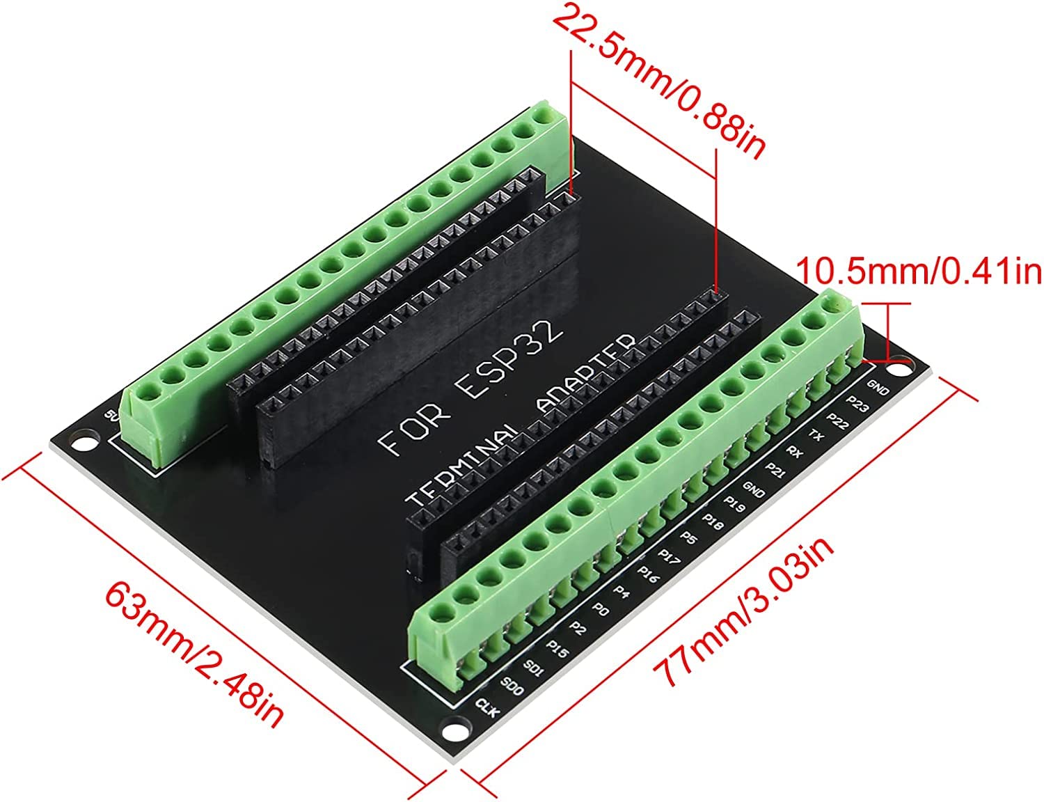 Adeept 2PCS ESP32 Breakout Board GPIO 1 into 2 Compatible with 38 Pins ESP32S ESP32 Development Board ESP-WROOM-32