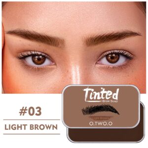 IONSGAKO Tinted Eyebrow Soap Kit, Brow Styling Soap Long Lasting Hold Eyebrow Soap Wax Long Lasting Waterproof Clear Brow Gel For Eyebrow Makeup Soap Brows Kit - Light Brown