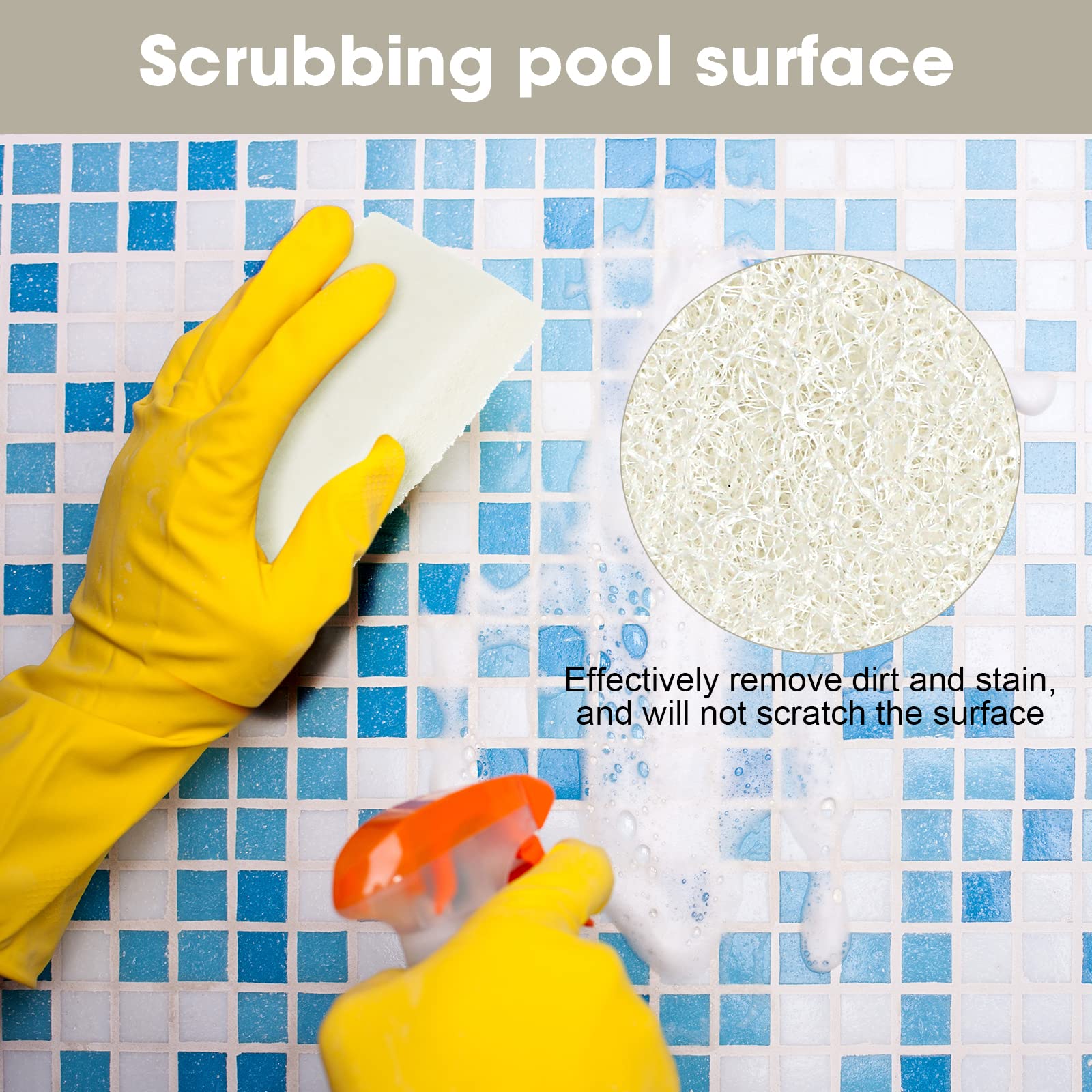 40 Pieces Non Scratch Scrubbing Pad Reusable Kitchen White Dish Scrubber Scouring Sponge Pads Multi Purpose for Kitchen Household Cleaning Supplies, 10 x 4 Inch