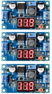 wwzmdib lm2596 voltage regulator dc to dc converter 3.2-35v to 1.25-30v buck converter (3pcs lm2596 with led display)