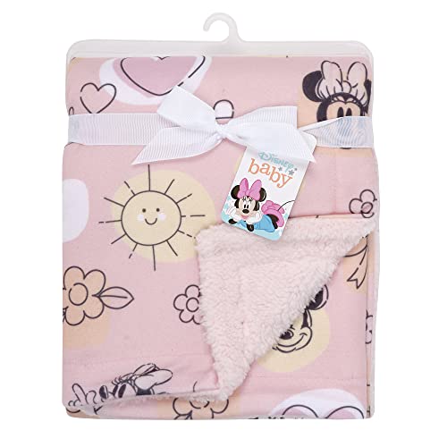 Lambs & Ivy Disney Baby Sweetheart Minnie Mouse Pink Soft Fleece Baby Blanket