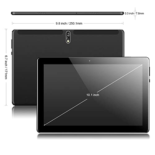 10.1 Inch Tablet, 8MP 16MP for Android11.0 System Mini Tablet ROM 512GB for Travelling (US Plug)