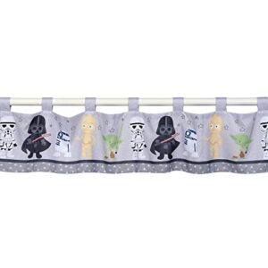 lambs & ivy star wars classic window valance - yoda/darth vader/r2-d2/c-3po