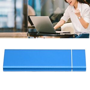 NVME SSD Enclosure, SSD Enclosure High Speed Transfer Dual Protocol Plug and Play High Heat Dissipation for 2280mm (Blue)