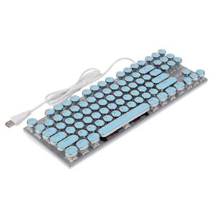 Mechanical Gaming Keyboard, 87 Keys 26 RGB Backlit USB Wired Keyboard Waterproof with Blue Switches for Win Me, for Win2000, for Win Xp, for Vista, for Win7, for Win8, for(Blue Electroplating Punk)