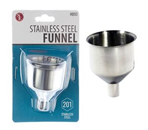 1-1/2" stainless steel funnel, useful for flasks with 3/8" spout