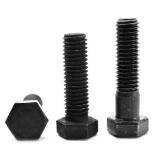 7/16"-20 x 1 1/4" (ft) fine thread grade 5 hex cap screw (bolt) medium carbon steel black oxide pk 50