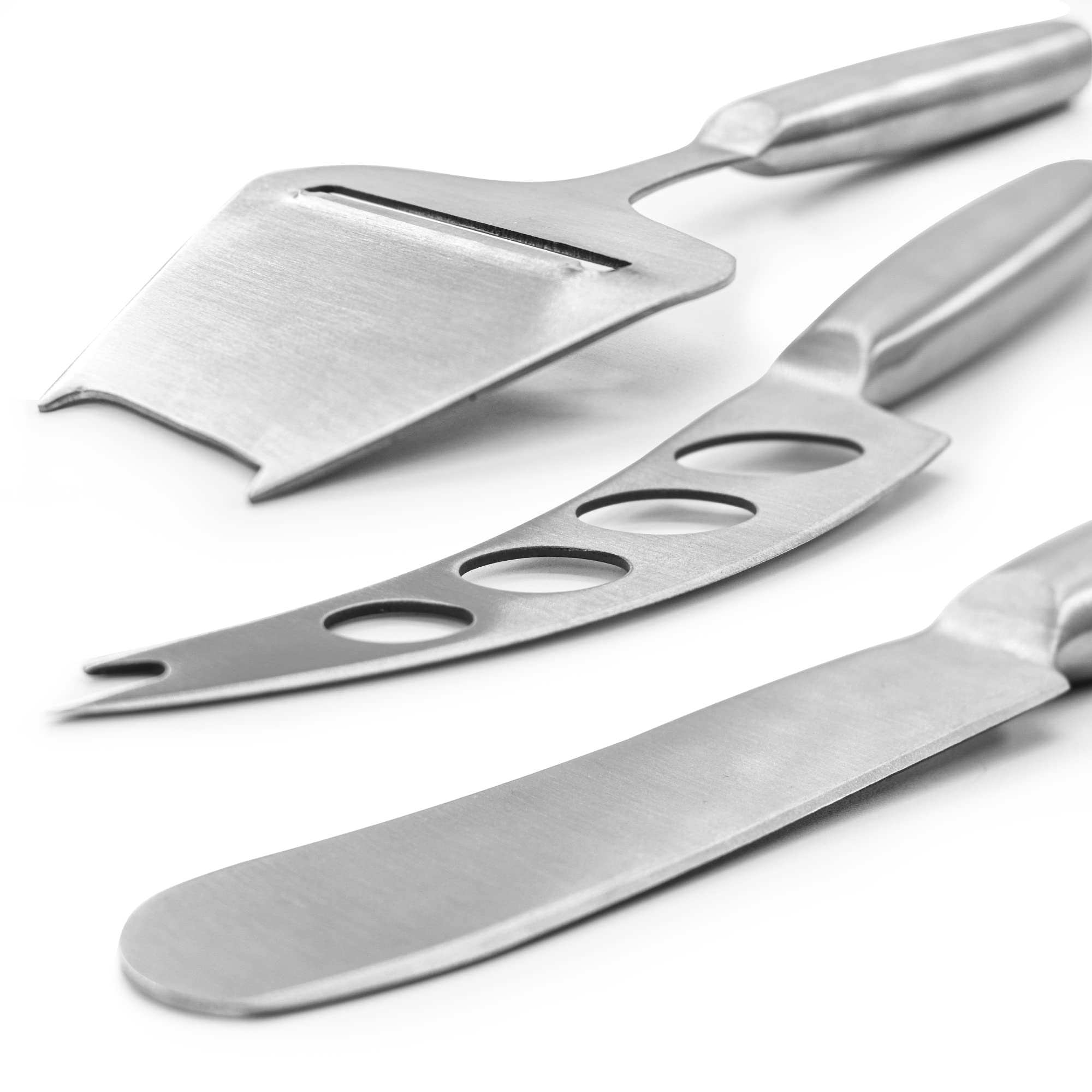 VANRA Cheese Knife Set 3-Piece Stainless Steel Butter Knife Set with Slicer for Soft and Semi Hard Cheese