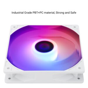 Thermalright TL-C12CW-S X3 CPU Fan 120mm White ARGB Case Cooler Fan, up to 1550RPM Cooling Fan，4pin PWM Silent Computer Fan with S-FDB Bearing Included