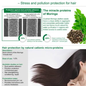 GLYCERIN & MORINGA OLEIFERA Seed Extract Solution - 14 g | 0.5 oz – Anti-oxidant, Cuticle smoothing, Combability improvement, Pollution protection, Hair strengthening, Permed hair applications