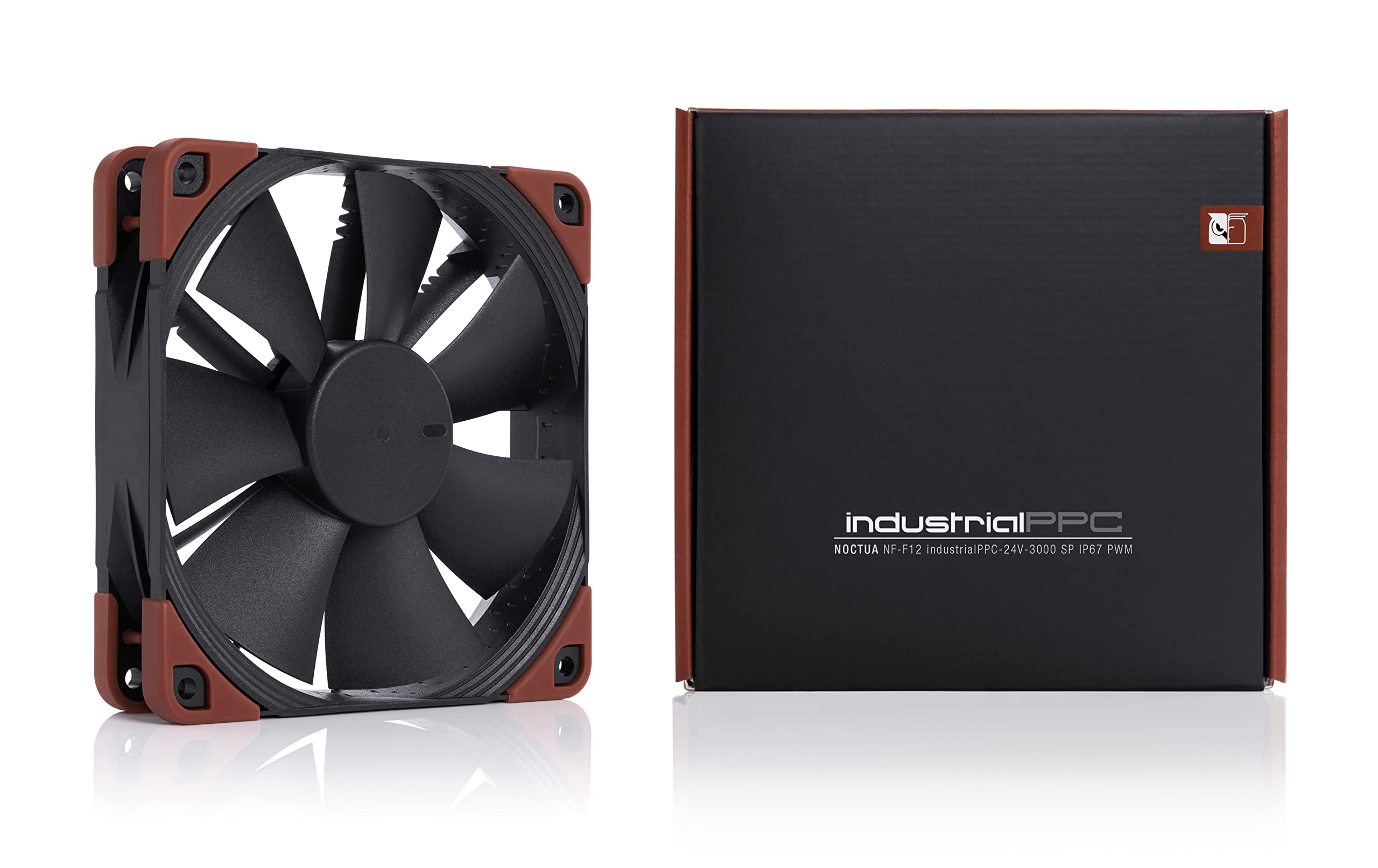 Noctua NF-F12 iPPC-24V-3000 SP IP67 PWM, Heavy Duty Cooling Fan, 4-Pin, 3000 RPM, 24V Version (120mm, Black)