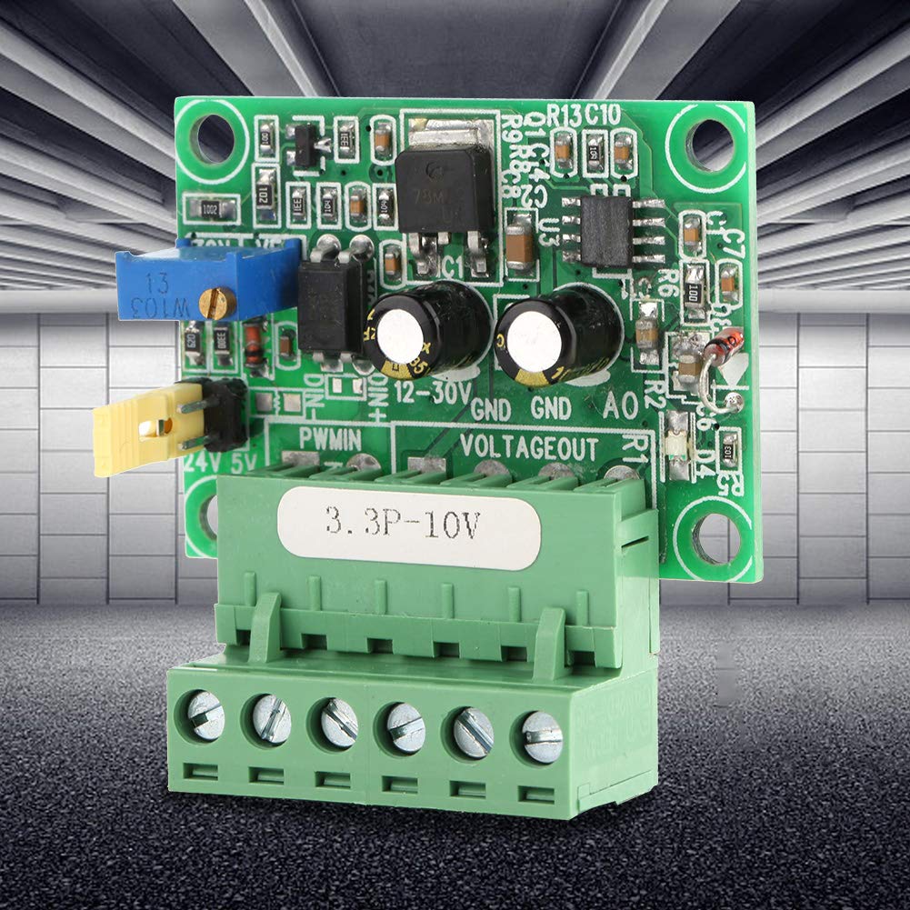 3.3V PWM to 0 to10V Voltage Converter Metal Converter Module D/A Digital Analog PLC Module Frequency to Voltage Converter Module