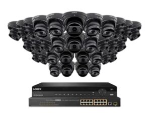 lorex nc4k8mv-3232bd-2 4k 32-channel 8tb nvr, 16-channel poe switch wired nvr system with nocturnal 4 smart ip dome (32x lne9383) cameras featuring motorized varifocal lens and listen-in audio