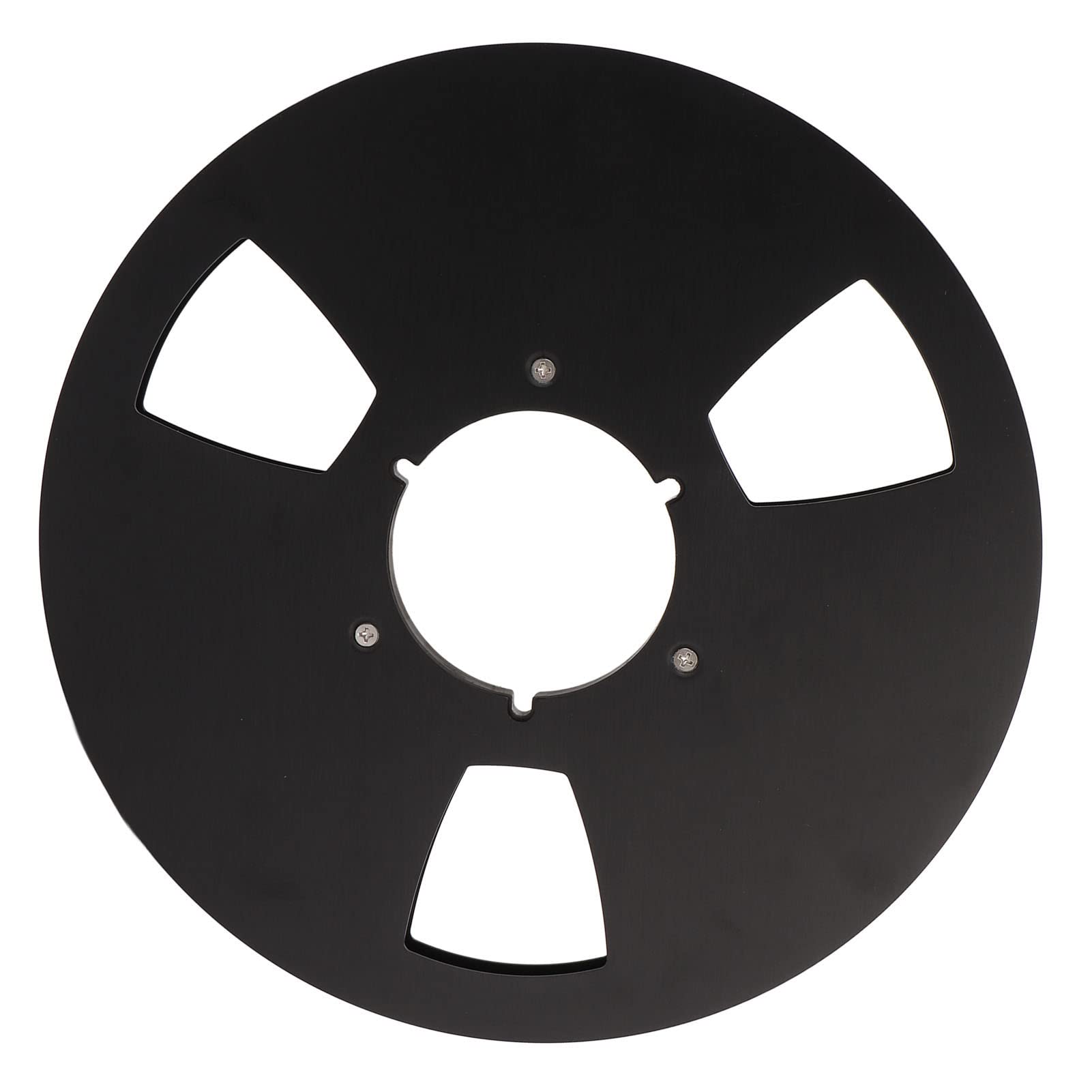 Opening Machine Parts, 1/4 10 Inch Empty Tape Reel Opening Machine Parts, 1/4 10 Inch Empty Tape Reel Aluminum Alloy Reel Tape Recorder Accessory Empty Disc Opening Machine Parts for Nab(Black)