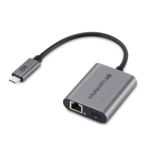 cable matters usb c to 2.5 gigabit ethernet adapter with charging 100w, 2.5g ethernet to usb-c adapter (2.5gbps ethernet port) - compatible with macbook pro, ipad pro, xps, microsoft surface pro