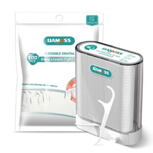 liamoss dental floss dispenser-adult unbreakable and shred-resistant flossers-188 count professional toothpicks sticks-perfect dental tools for super clean teeth