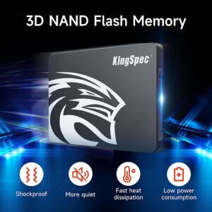 KingSpec 4TB 2.5" SATA SSD, SATA III 6Gb/s Internal Solid State Drive - 3D NAND Flash TLC, Compatible with Desktop/Laptop/All-in-one(P3,4TB)