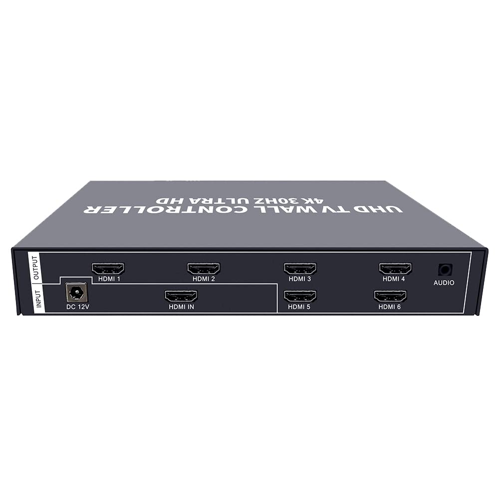 ISEEVY 4K UHD Video Wall Controller 2x3 3x2 2x2 TV Wall Processor Support 3840x2160@30 HDMI Input for 6 TV Splicing Display