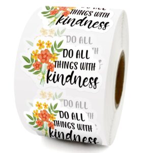 do all things with kindness cute thank you stickers, small business online retailers stickers, bakeries packaging stickers, christmas, thanksgiving day, birthday party favors labels gifts