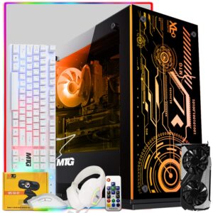 mtg aurora 4c gaming tower pc- intel core i7 4th gen, rtx 2060s gddr6 8gb 256bits graphic, 16gb ram, 1tb nvme, mtg 4 in 1 gaming kit, webcam, win 10 home