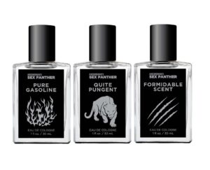 tru fragrance beauty anchorman?s sex panther 3 piece cologne spray gift set for men (not made of bits of real panther) - officially licensed from paramount? 1 fl oz each