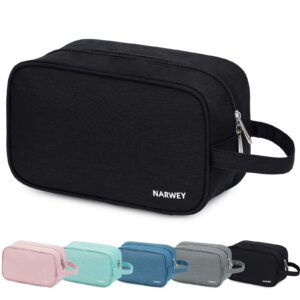 narwey toiletry bag for men travel toiletry organizer traveling dopp kit shaving bag for toiletries accessories (black)