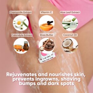 Olivia Beauty Legs & Thigh Relief After Shave Gel - Women Razor Bump Treatment & Ingrown Hair Relief, Soothing Shaving Gel - Vitamin E, Calendula Oil & Aloe Vera - Prevents Razor Burn - 10fl oz