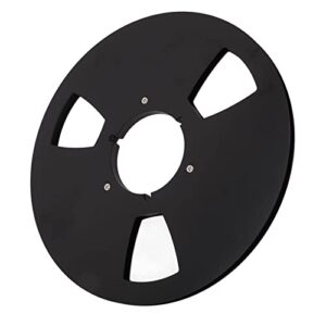 14 10 inch empty tape reel 3 holes easy use empty disc opening machine parts recording tape reel aluminum alloy universal for accessory (black)