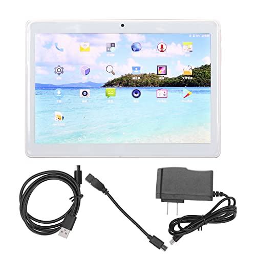 Dual Camera Tablet Silver Tablet 4000mAh Lithium Battery Front 2MP Rear 5MP 2GB RAM 32GB ROM Aluminum Alloy IPS HD Photo Touch Screen (US Plug)