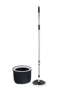 medallion grand cleaning spin mop and bucket set spin with microfiber gray