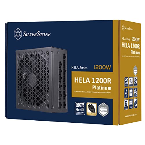 SilverStone Technology HELA 1200R Platinum ATX 3.0 / PCIe Gen 5 1200W Fully Modular Power Supply, SST-HA1200R-PM