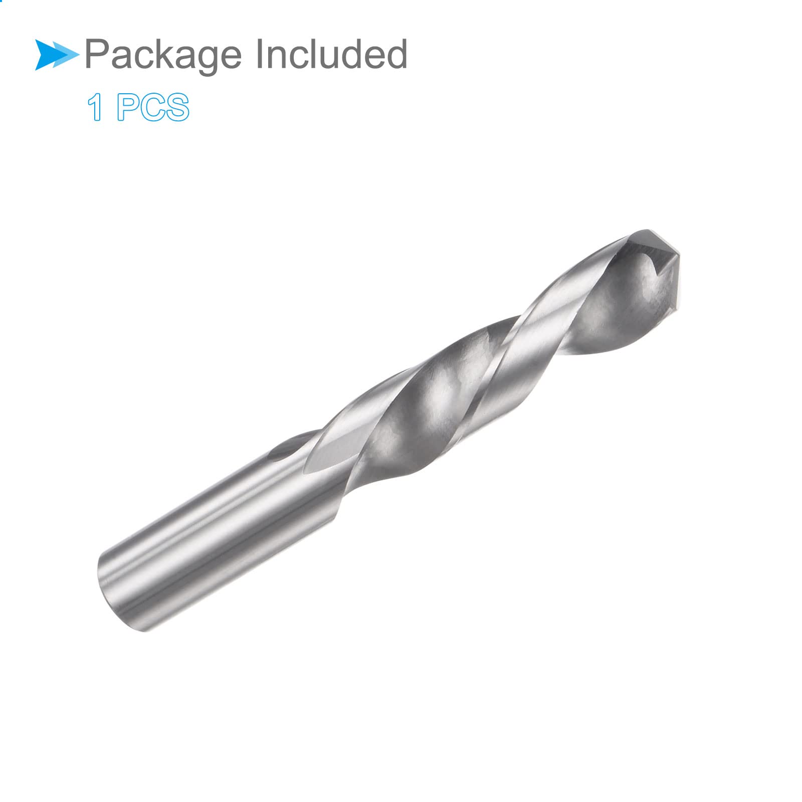 CoCud Solid Carbide Drill Bits, 7mm Diameter, YG6 (C2/K20) Tungsten Carbide Straight Shank Twist Drill Bits - (Applications: for Stainless Steel Alloy), 1-Piece