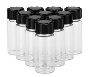 clear glass vials 10ml empty vials bottles liquid sampling sample glass bottles screwcap capacity 10ml (0.3 oz) pack of 10